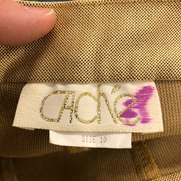 Cache | Pants & Jumpsuits | Vintage Cache Metallic Gold Stirrup Pants ...